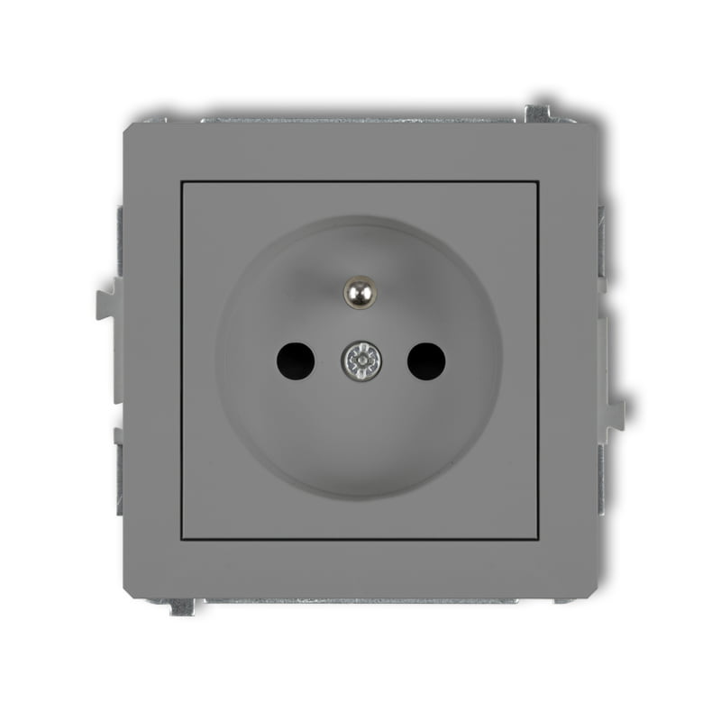 DECO MODULE GRAY MAT SOCKET 1X Z/U SCREW TERMINALS 16A 250V - VoltLink ...